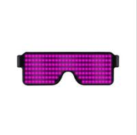 China USB Charge Glowing Magic LED Glasses Christmas Flashing Light Neon Rave Glasses for sale