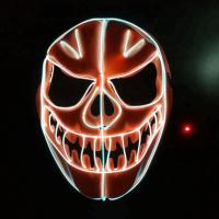 China Halloween Pumpkin Flexible EL Wire Face Mask Glowing LED Neon Holiday Lighting Mask for sale