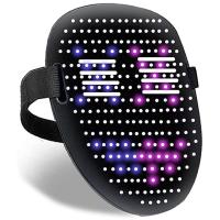 China Multicolor Halloween LED Face Mask Automatic Induction Switch Luminous Mask for sale