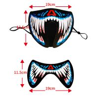 China USB Rechargeable Voice LED Face Mask 4 Flashing Modes For Party Halloween for sale