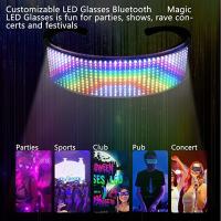 China App Controlled Programmable Led Glasses With Bluetooth DIY Text Pattern for sale