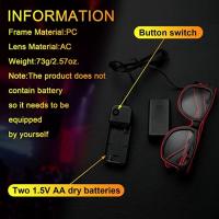 China Party Rave Festival Luminous LED Glasses Cold Neon Light Flashing for sale