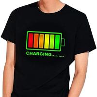 China Light Up Sound Activated Led T Shirt With Music For Rave Party Festival for sale
