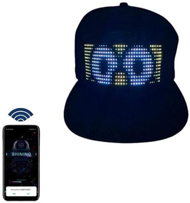 China Programmable DIY Text Pattern Bluetooth LED Hat App Control Magic Display LED Hat for sale