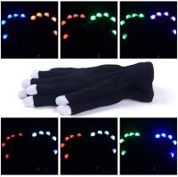 China Dark Fingertips Glowing LED Light Gloves For Christmas Party Rave for sale