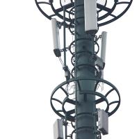 China Gr65 Galvanized Monopole Cell Phone Tower ， Hot Dip Wifi Signal Tower for sale