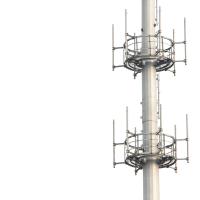 China 5-80m Monopole Telecommunications Tower Conical Cell Phone for sale