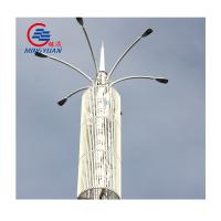 China 40m Galvanized Monopole Transmission Tower Hot Dip Conical Antenna for sale