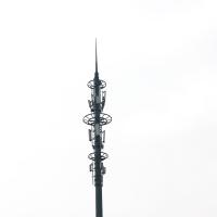 China Conical Monopole Telecommunications Tower Hot Dipped Q460 Tubular Steel Pole for sale