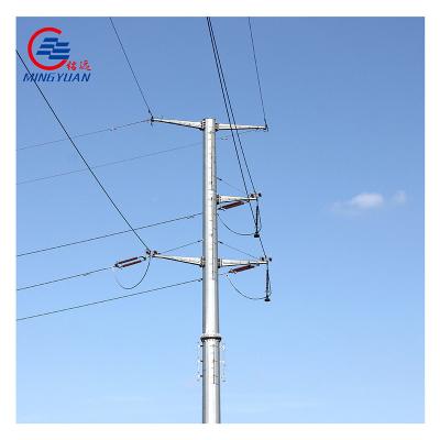 China Hot Dip Galvanized Steel Utility Pole 220kV For Light Transmission Tubular for sale