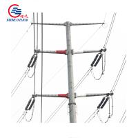 China hot dip galvanized tranmission line electric steel pole for cable project for sale