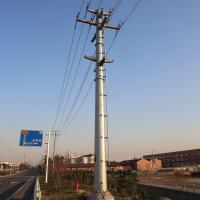 China 110kv power transmission electrical steel pole steel tubular poles for sale