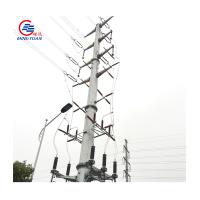 China Electric Transmission Steel Utility Pole Hot Dip Galvanized Metal ASTM123 GR50 for sale