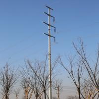 China hot dip galvanized octagonal electric pole metal utility pole tubular steel pole for sale