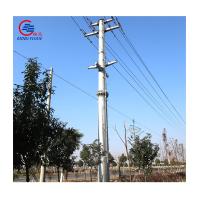 China 14m Steel Utility Pole Power Transmission , Galvanized Tubular Steel Pole for sale