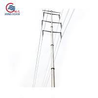 China Galvanized Tubular Telecom Monopole Metal Electrical Service Pole for sale