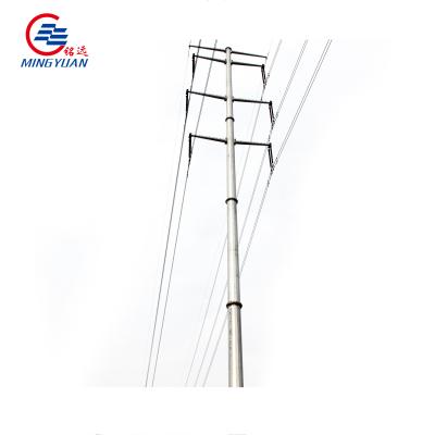 China Galvanized Tubular Telecom Monopole Metal Electrical Service Pole for sale