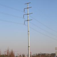 China Metal Hot Dipped Electric Utility Poles Galvanized High Voltage Transmission Tower for sale