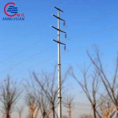 China 110kv Galvanized High Voltage Electric Pole Hexadecagon 9m Utility for sale