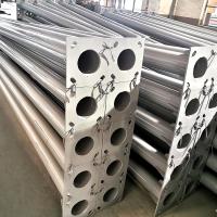 China 15m Octagonal Stainless Steel Street Light Pole Q235b Double Arm for sale