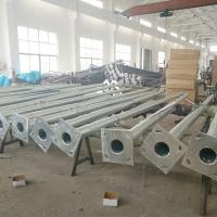 China Hexagonal Q235b Galvanised Street Light Pole , Solar Highway Light Poles for sale