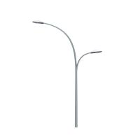 China Round Conical Steel Street Light Pole Galvanized Single Arm for sale