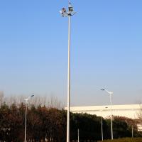 China Galvanized High Mast Light Pole Hot Dipped 20ft Lamp Post On Street Q235b for sale