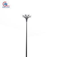 China 15-55m High Mast Solar Street Light Q235b Galvanized Pole With Automatic Lifting System for sale