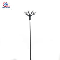 China 15-55m High Mast Solar Street Light Q235b Galvanized Pole With Automatic Lifting System for sale