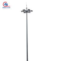 China Polygonal Q235 High Mast Light Pole With Led Flood Lighting System 15m for sale