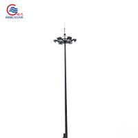China Polygonal Q235 High Mast Light Pole With Led Flood Lighting System 15m for sale