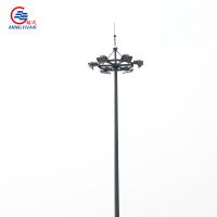 China Polygonal Q235 High Mast Light Pole With Led Flood Lighting System 15m for sale