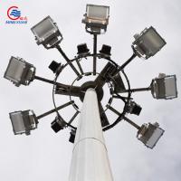 China 15-55m High Mast Light Pole Octagonal Flood Lights Conical for sale