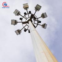 China 15-55m High Mast Light Pole Octagonal Flood Lights Conical for sale