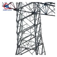 China Hot dip galvanized Q345B steel galvanized power distribution tower for sale