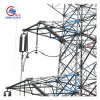 China 4 Legged Galvanized Steel Lattice Tower 500kv High Tension Line for sale