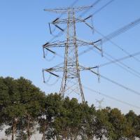 China Angle Galvanized 220kv Transmission Line Towers , 10m High Voltage Electric Tower for sale
