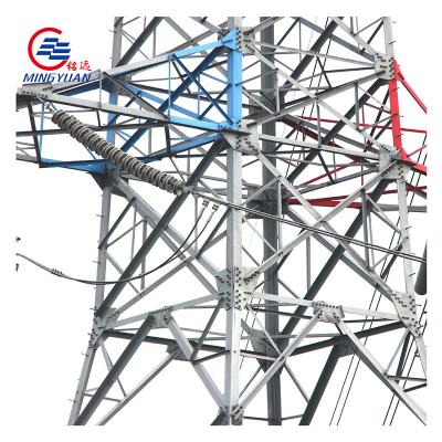 China Hot Dip Electric Power Transmission Line Steel Tower Galvanized Angular Lattice for sale