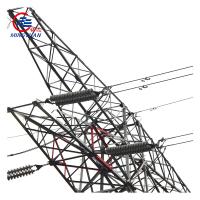 China Pylon Electric Transmission Tower Double Circuit Q345b 4 Legged for sale