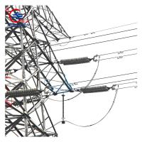 China Pylon Electric Transmission Tower Double Circuit Q345b 4 Legged for sale