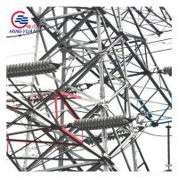 China Pylon Electric Transmission Tower Double Circuit Q345b 4 Legged for sale