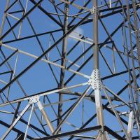 China 45m Galvanized Lattice Steel Tower , Self Supporting 5g Communication Tower for sale