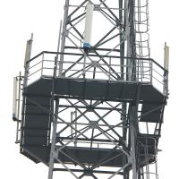 China 4 Legged Lattice Steel Tower Hot Dipped Q355b Communication Antenna for sale