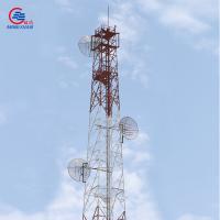 China Q345b Galvanised Lattice Steel Tower , Antenna Four Legged Tower for sale