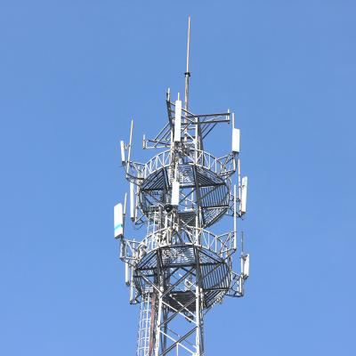 China 40m 50m Lattice Steel Tower Microwave Antenna 4 Legged Galvanzied for sale