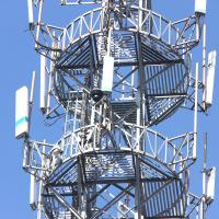 China 40m 50m Lattice Steel Tower Microwave Antenna 4 Legged Galvanzied for sale