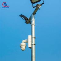 China Hot Dipped Galvanized CCTV Camera Lamp Post Conical Security Mast for sale