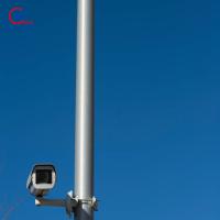 China 4m 5m CCTV Steel Pole 6m 10m Galvanized Q235B Conical Round Tapered Telescopic CCTV Mast for sale