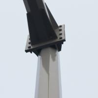China Round 10m CCTV Steel Pole , Tapered Solar CCTV Pole Galvanized for sale