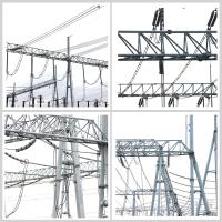 China Column Beam Substation Gantry Structure Railway Supporting Substation Steel for sale